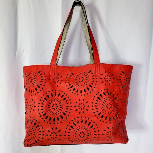 Echo | Bags | Echo Design Orange Or Silver Reversible Beach Bag Tote ...